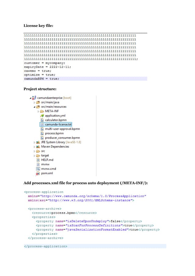 Camunda BPM Enterprise Application Configuration | PDF | Cloud ...