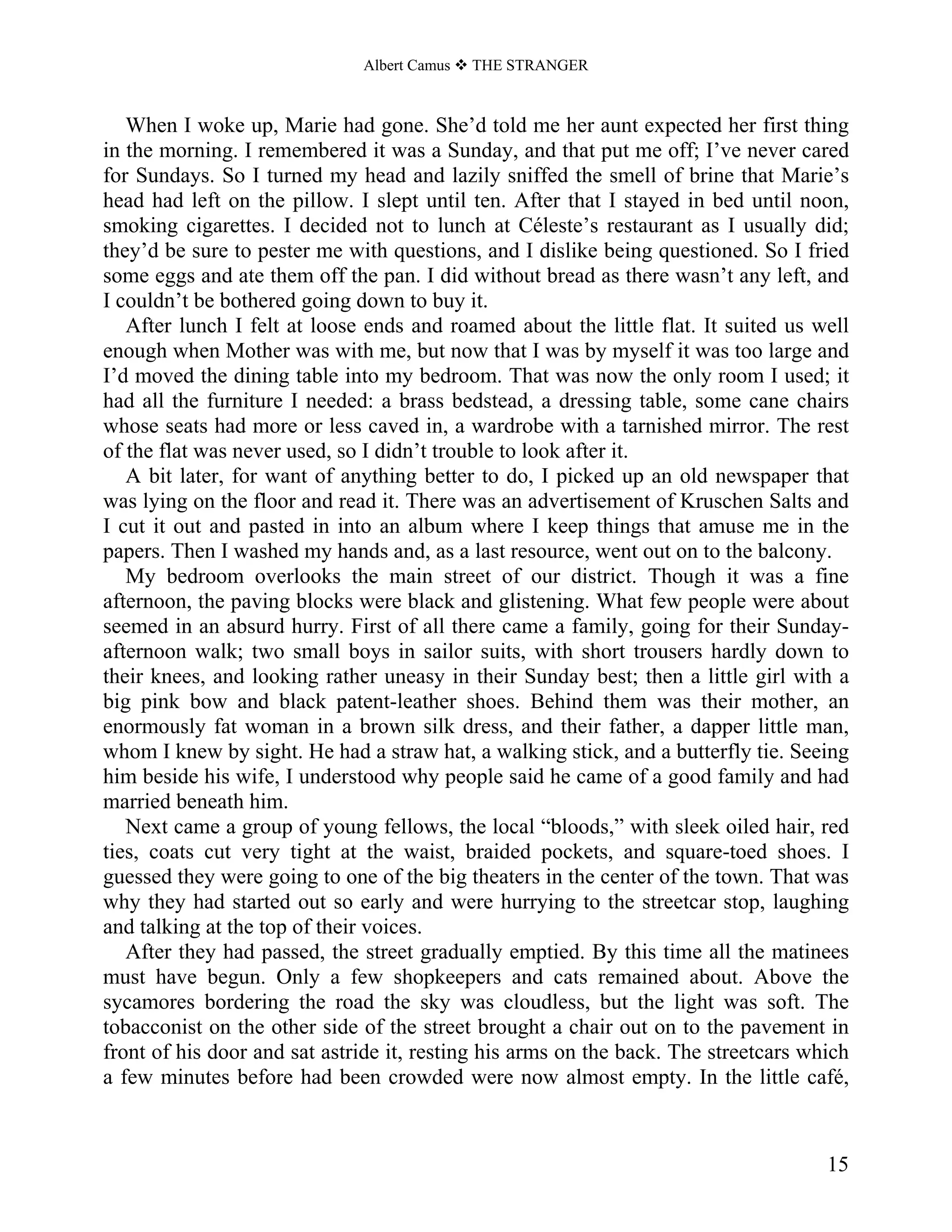 Camus, albert the stranger | PDF