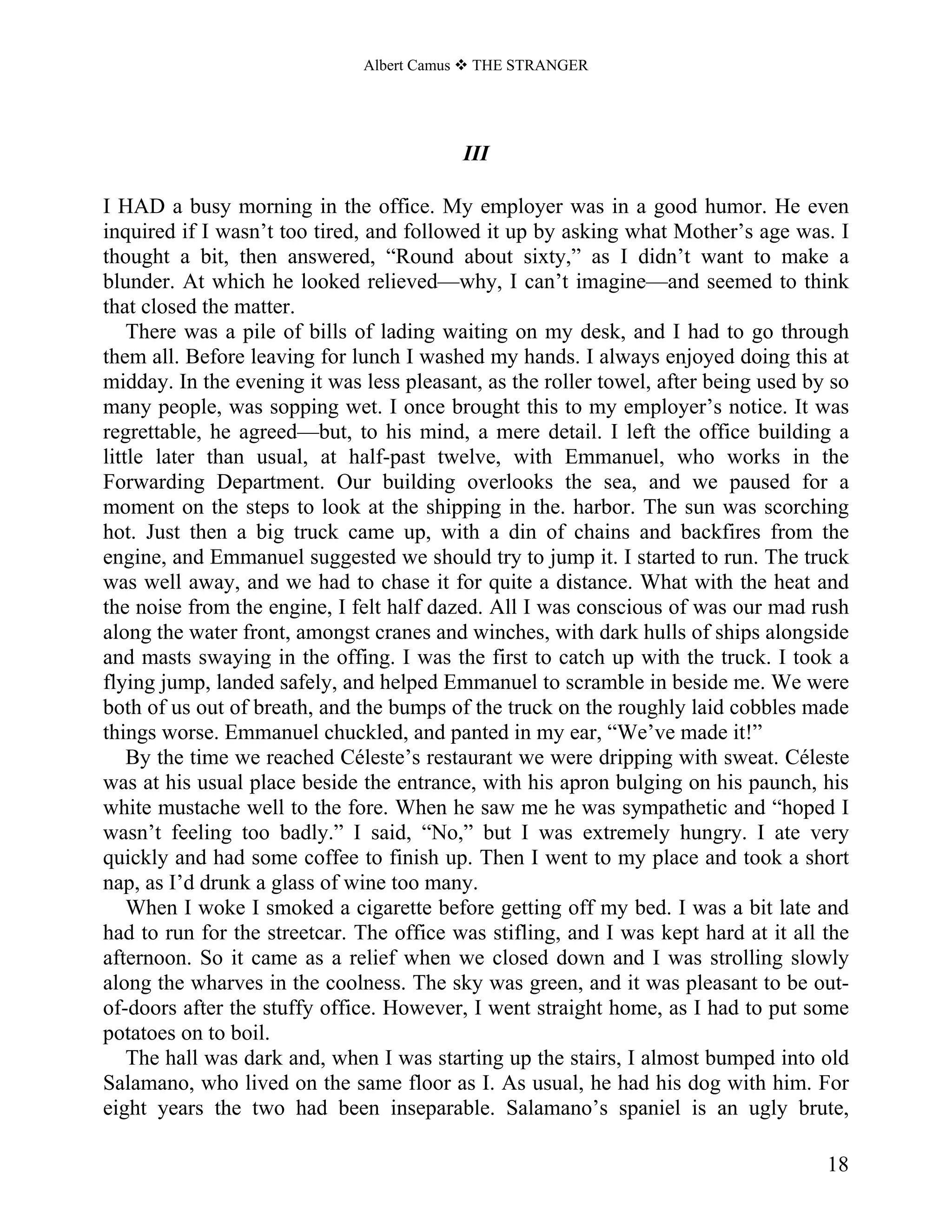 Camus, albert the stranger | PDF