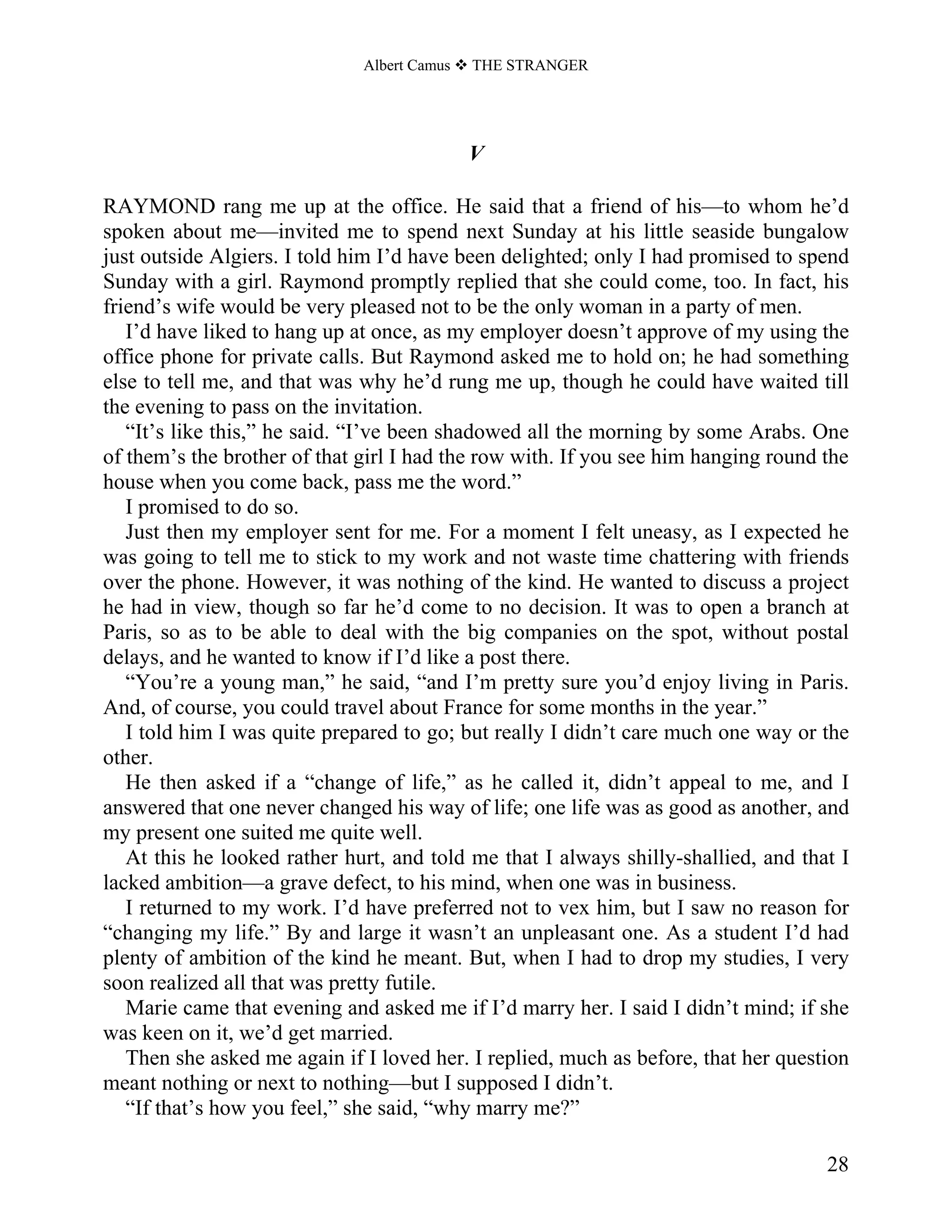 Camus, albert the stranger | PDF