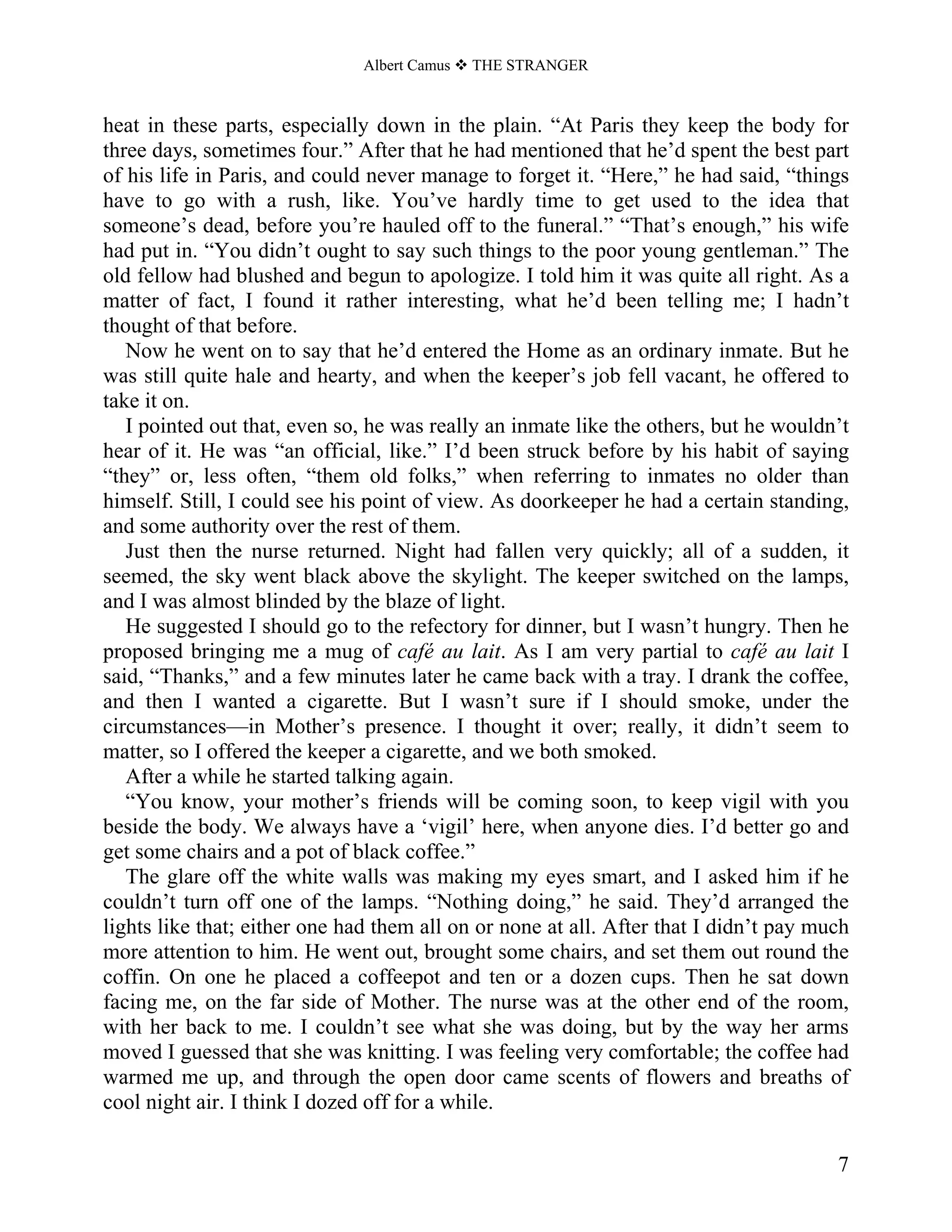 Camus, albert the stranger | PDF