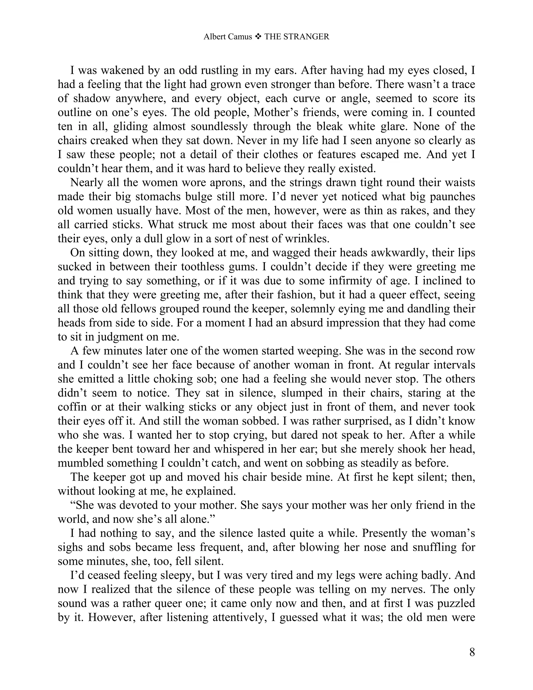 Camus, albert the stranger | PDF