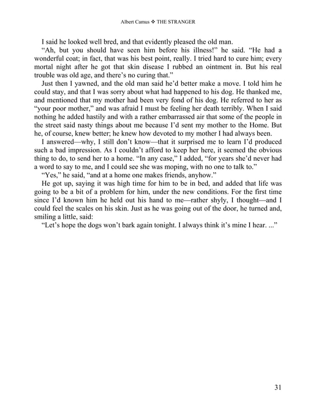 Camus, albert the stranger | PDF