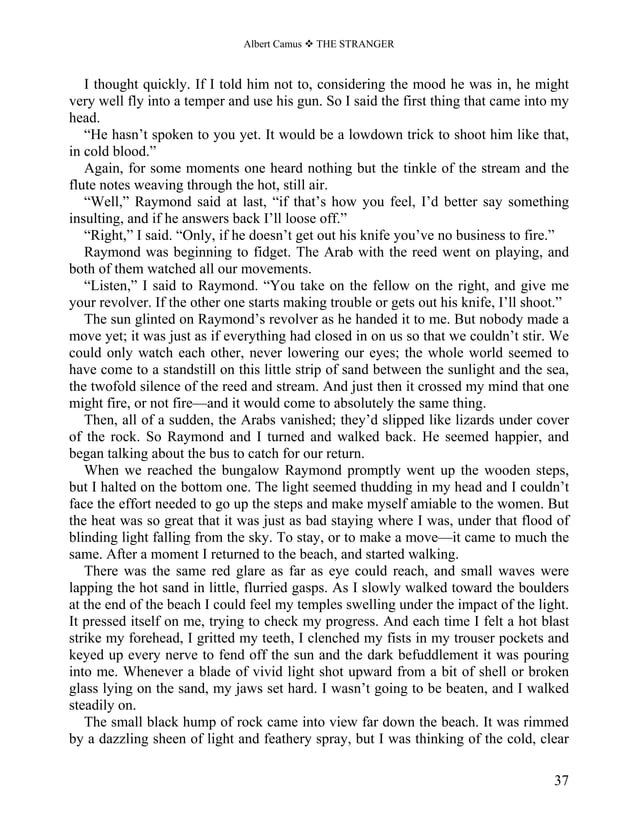 Camus, albert the stranger | PDF