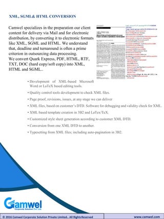 Camwel-profile Software Solution Company | PDF