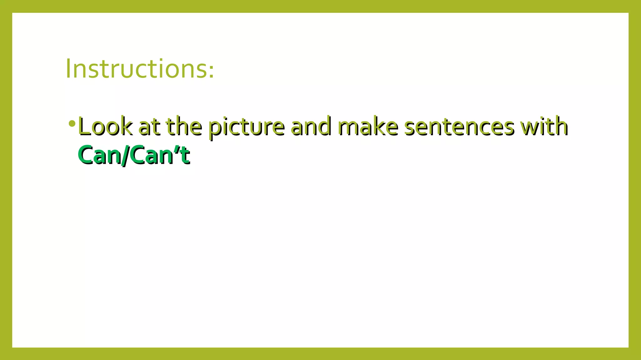 Can or can't | PPT