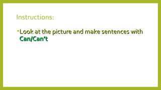Can or can't | PPT