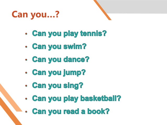 Can and Can't: Skills and Abilities | PPT