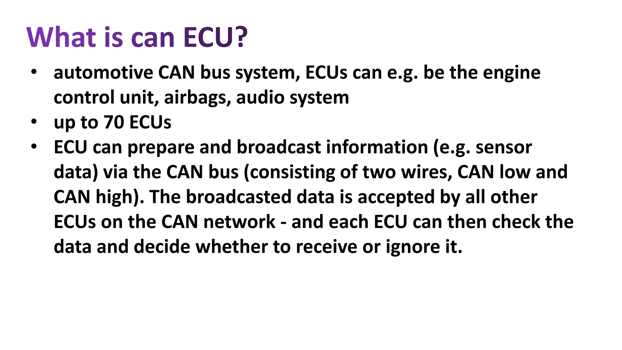 CAN BUS CABLE AUTOMOTIVE ECU PPT .pptx