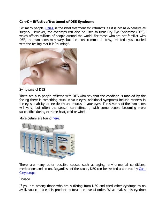 Can-C - Effective Treatment of DES Syndrome