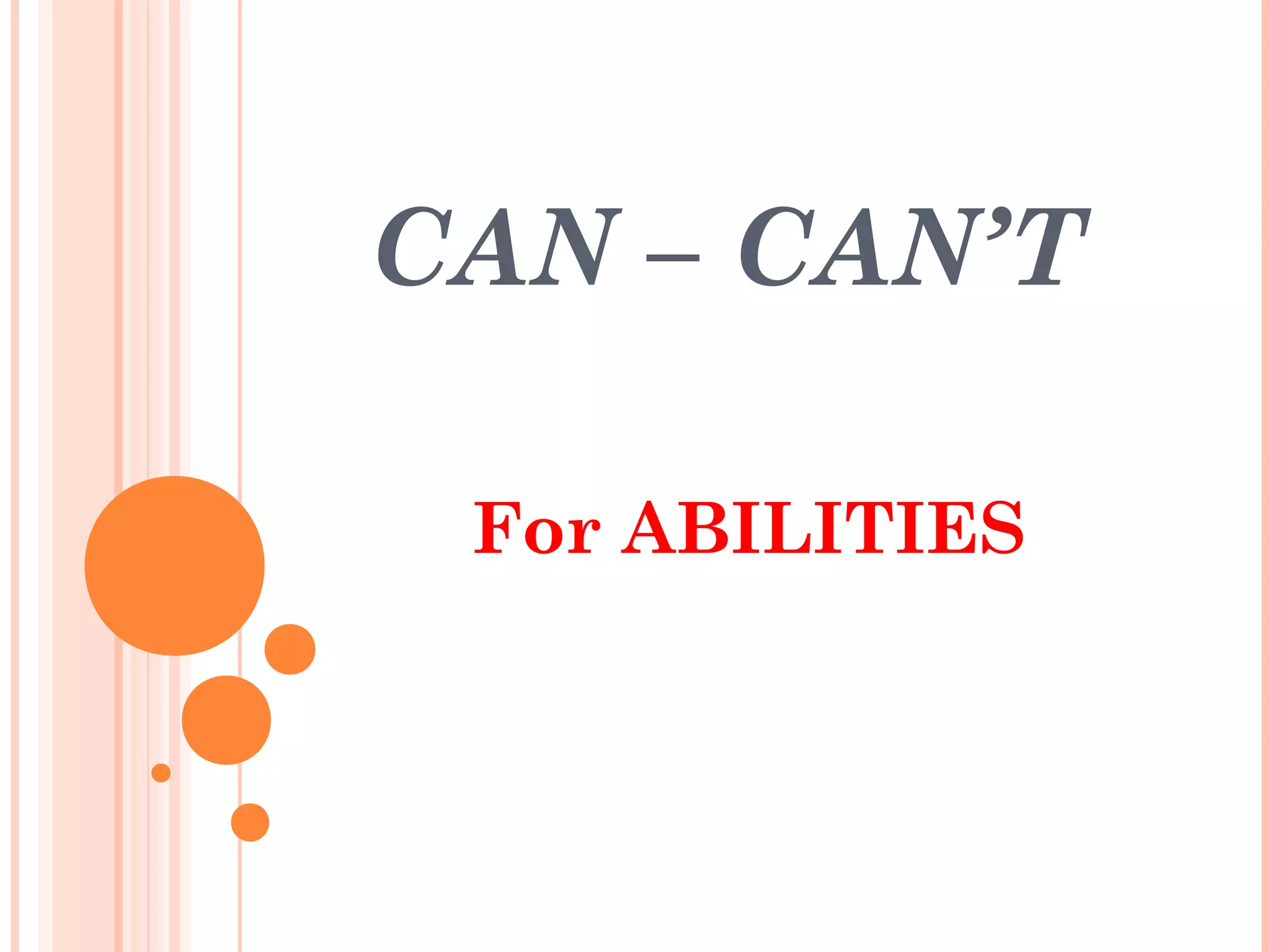 Can can't | PPT