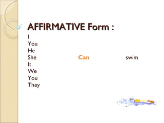 Can can't general rules | PPT