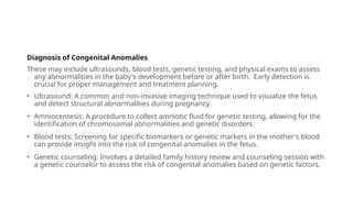 The congenital anomalies of newborn etiology, risk factors | PPTX