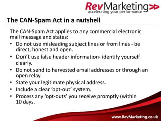 CAN-Spam Act | PPTX | Email | Internet