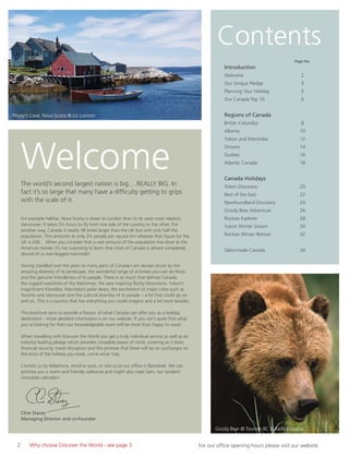 Canada | Travel Brochure | PDF