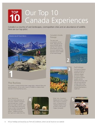 Canada | Travel Brochure | PDF