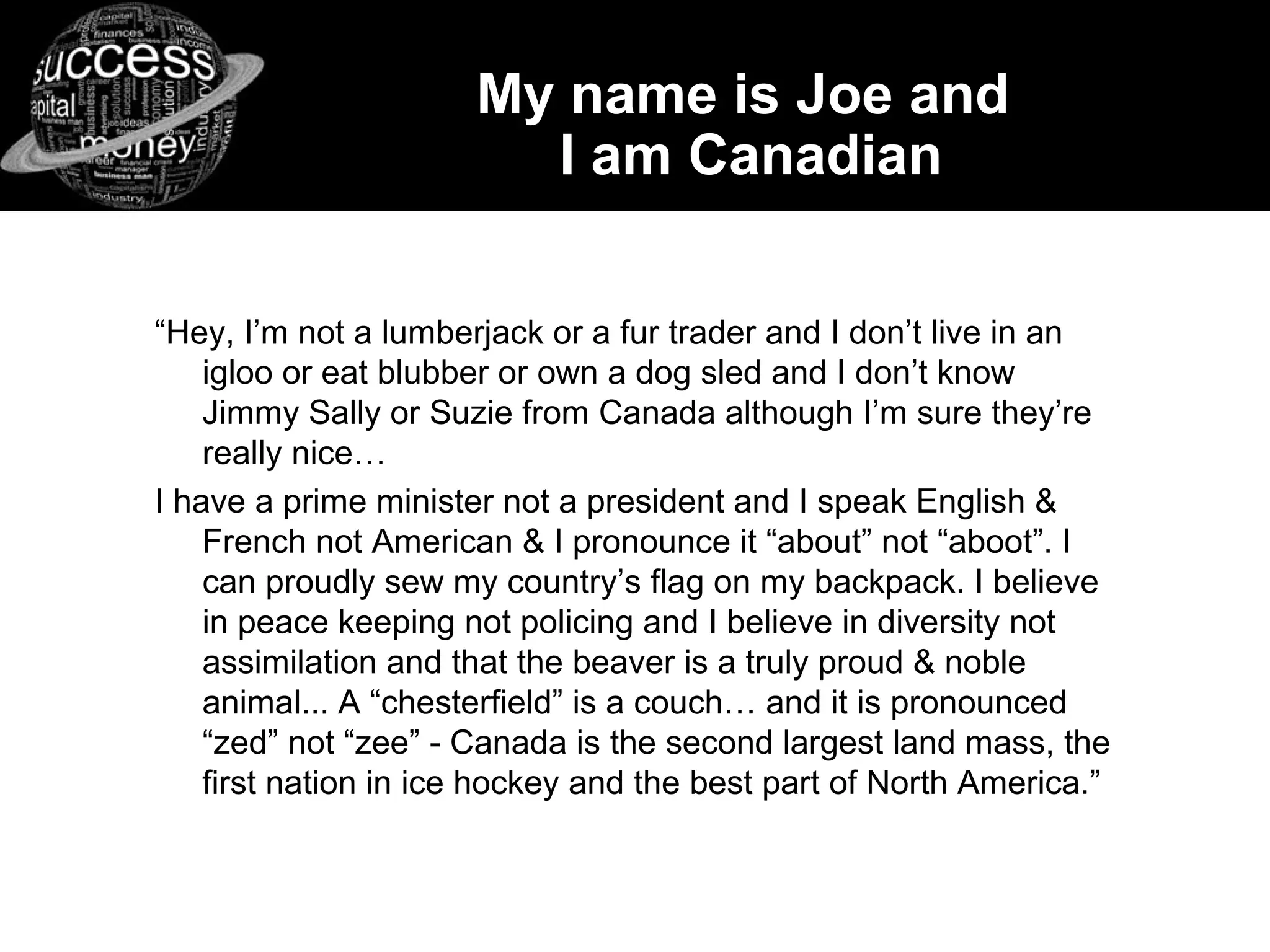 Introduction to Canadian culture | PPT