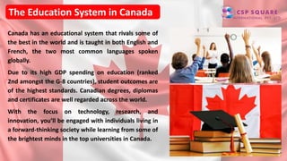About Study in Canada | PPSX | Postgraduate Education | College Education