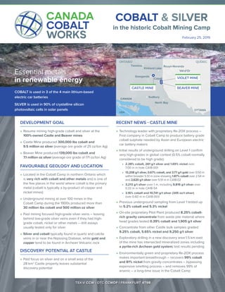 Canada cobalt-investor-fact-sheet-feb.-25-2019 | PDF | Chemistry | Science