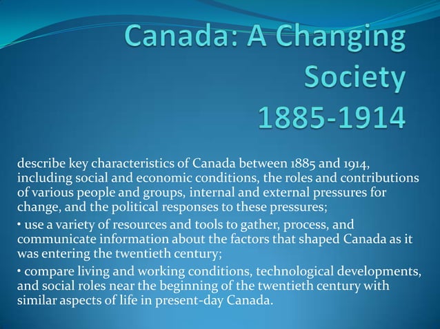 Canada1885 1914 | PPT
