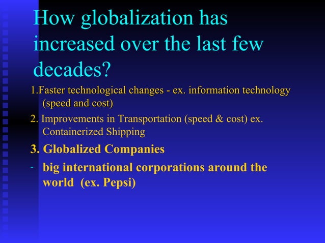 Canada and Globalization educational connection | PPT