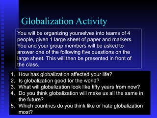 Canada and Globalization educational connection | PPT