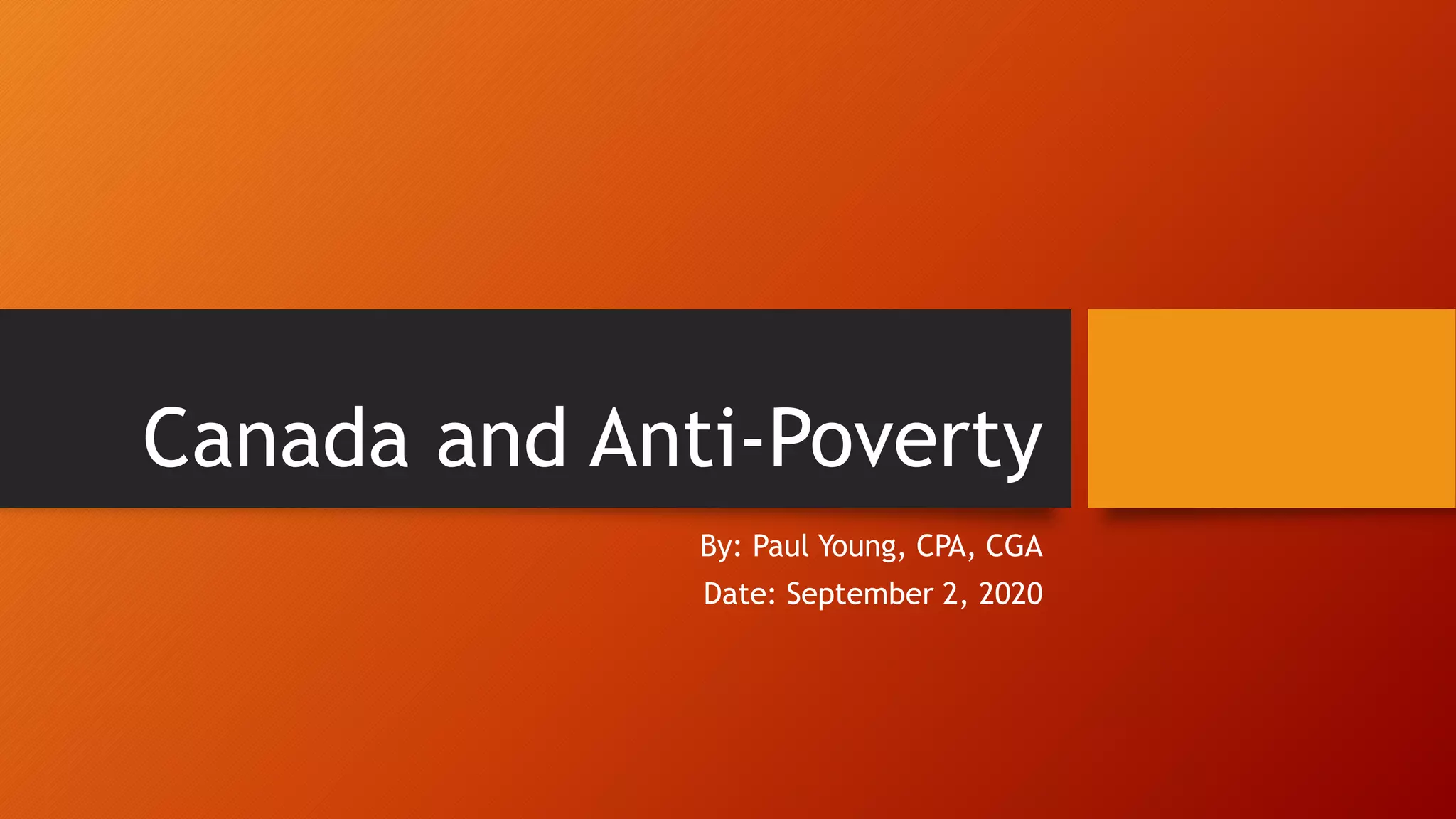 Canada and low income (poverty) | PPTX