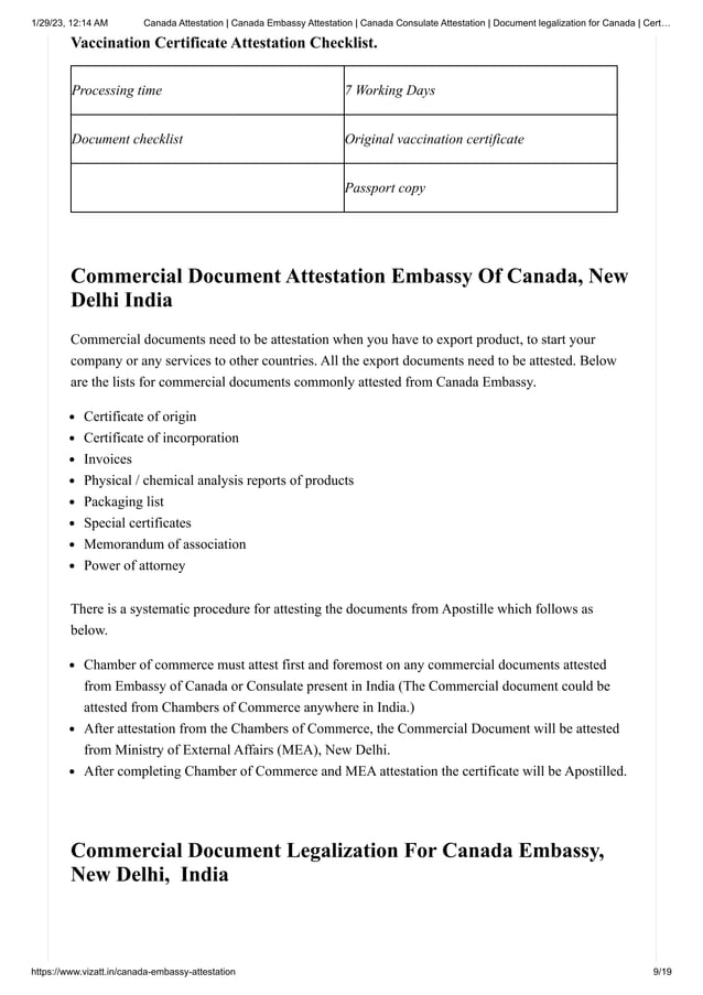 Canada Attestation | Canada Embassy Attestation | Canada Consulate ...