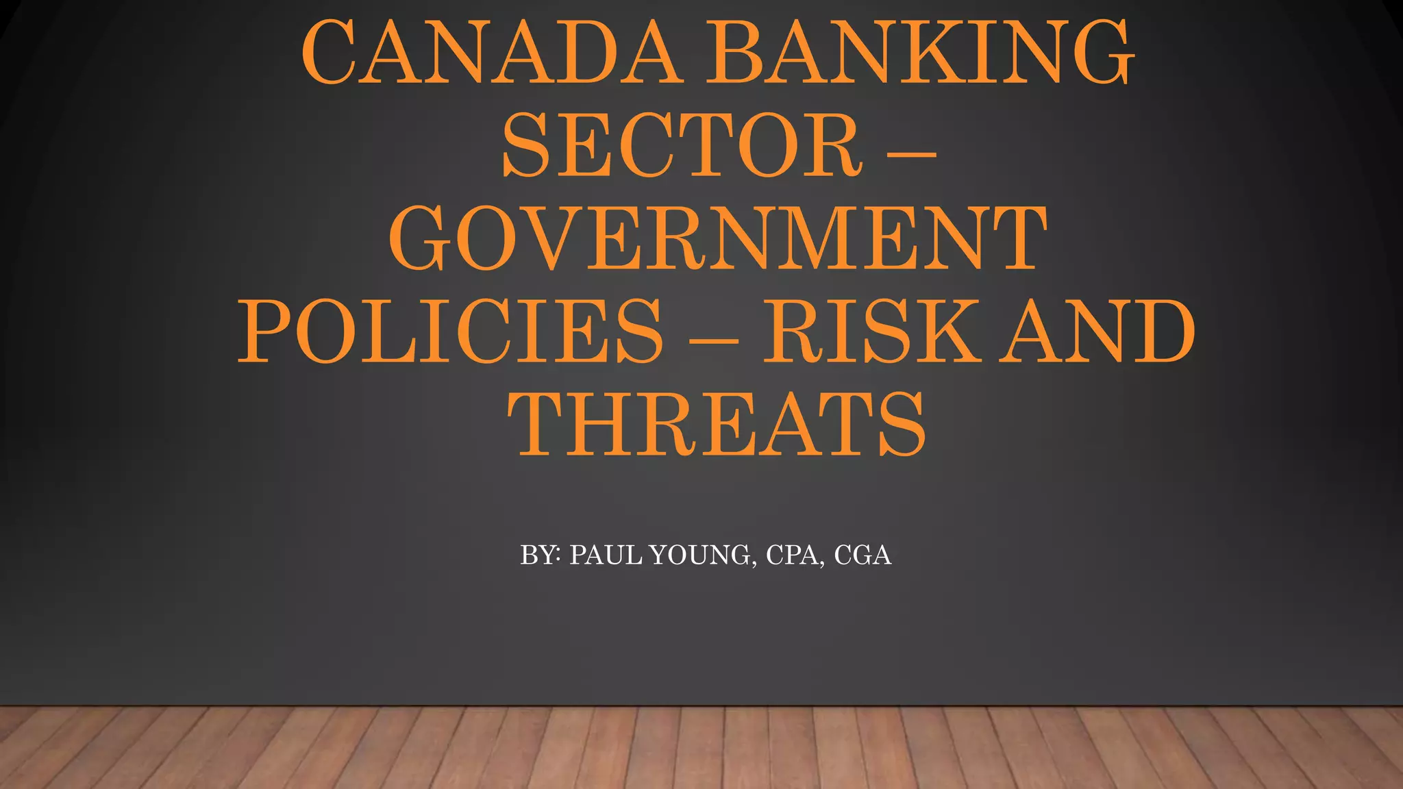Banking - Financial Services Sector - Canada | PPTX