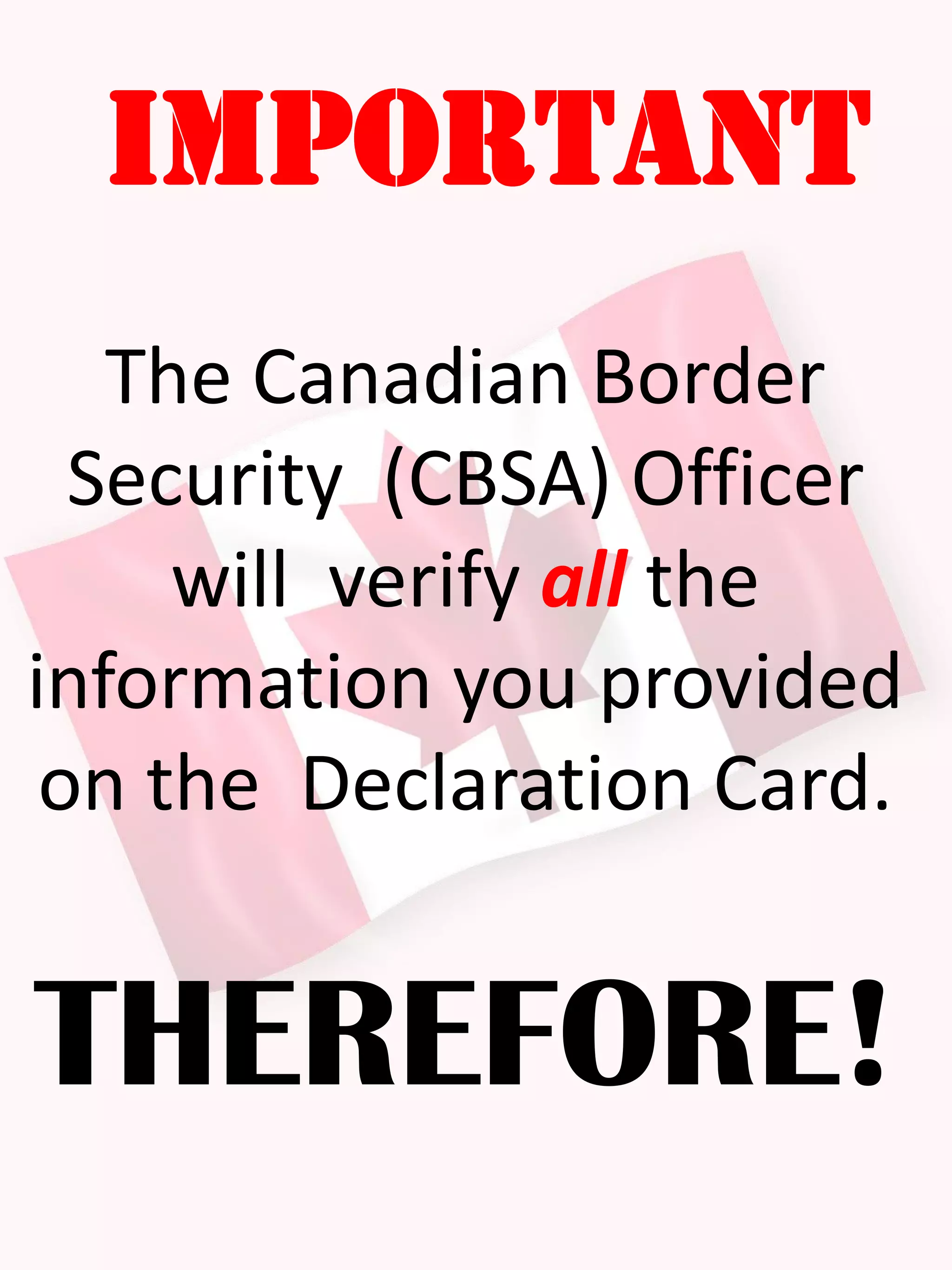 Canada border required documents | PDF