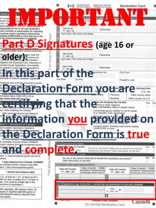 Canada border required documents | PDF