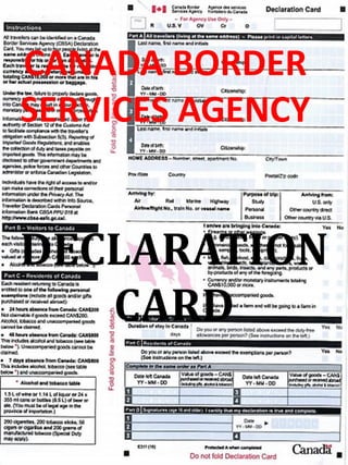 Canada border required documents | PDF