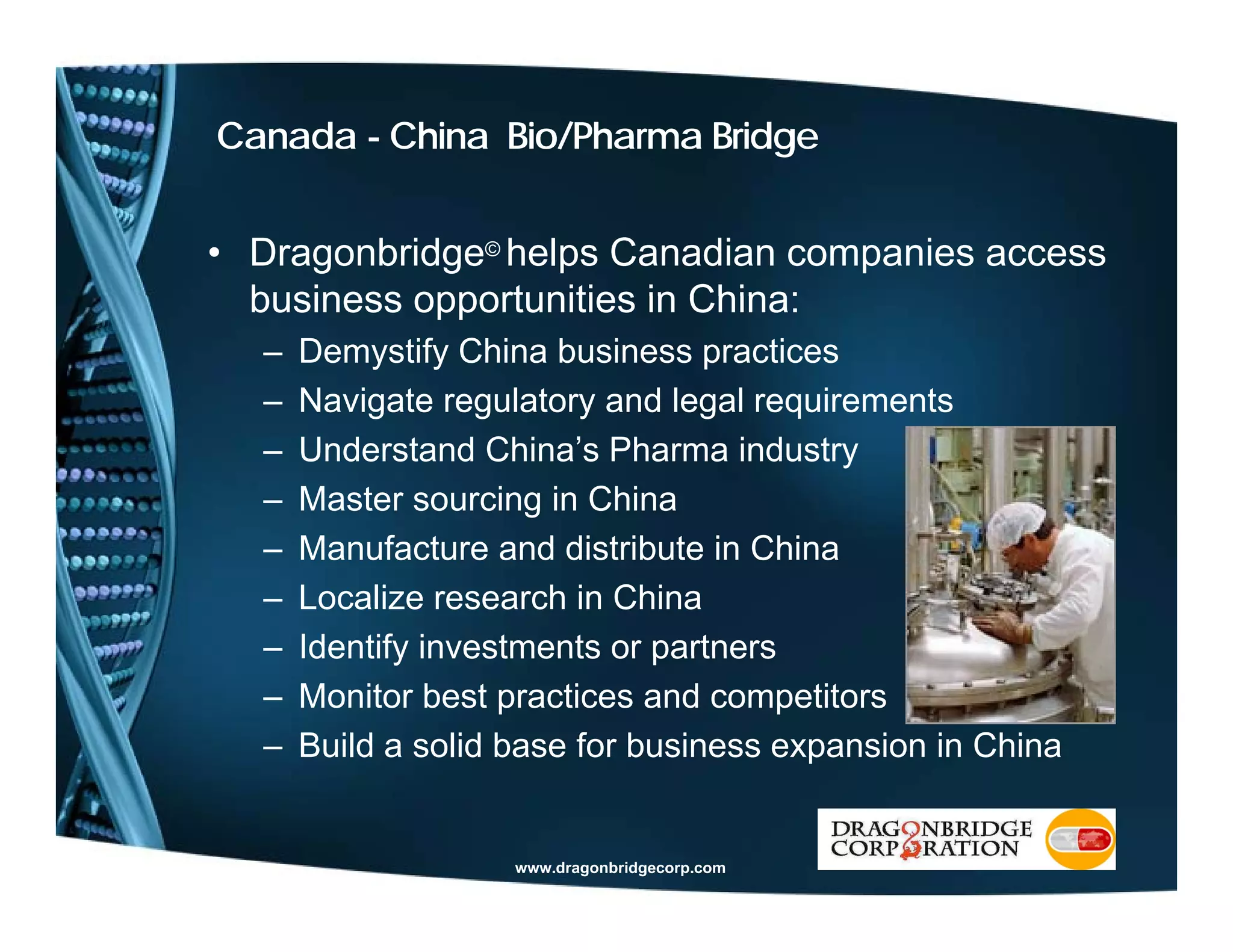 Canada - China Bio/Pharma Bridge | PPT