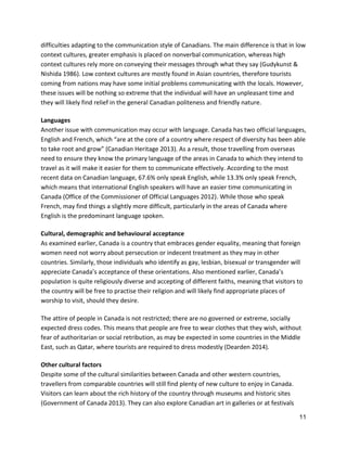 Canada cultural analysis | PDF