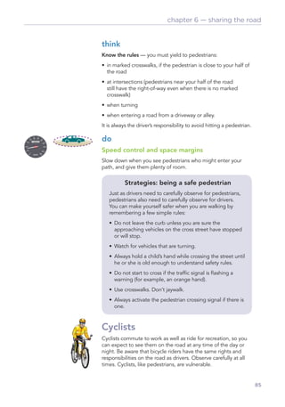 Canada driver's knowledge test 6 | PDF