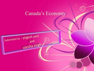 Canada economy | PPTX