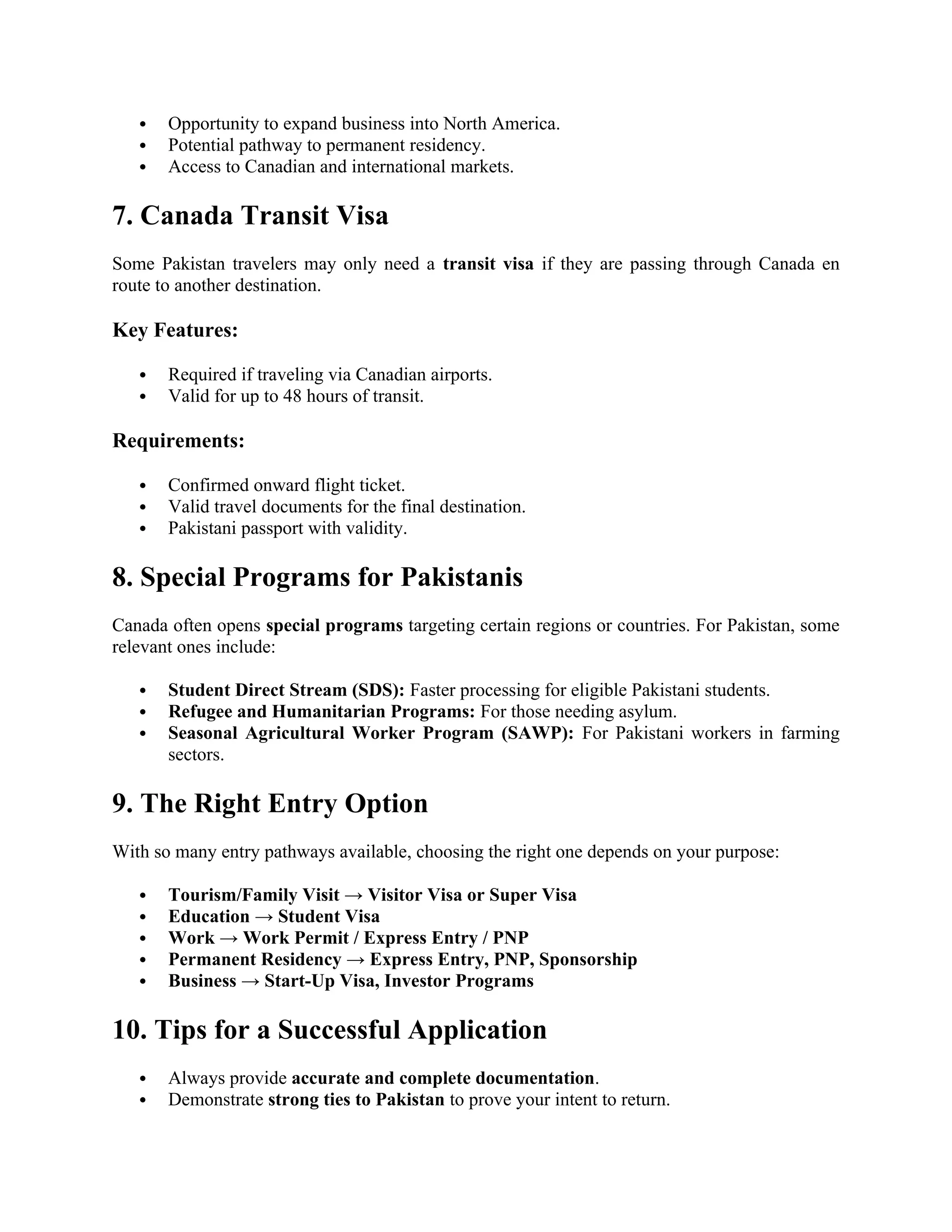 Canada Entry Options for Pakistan Travelers Explained.docx