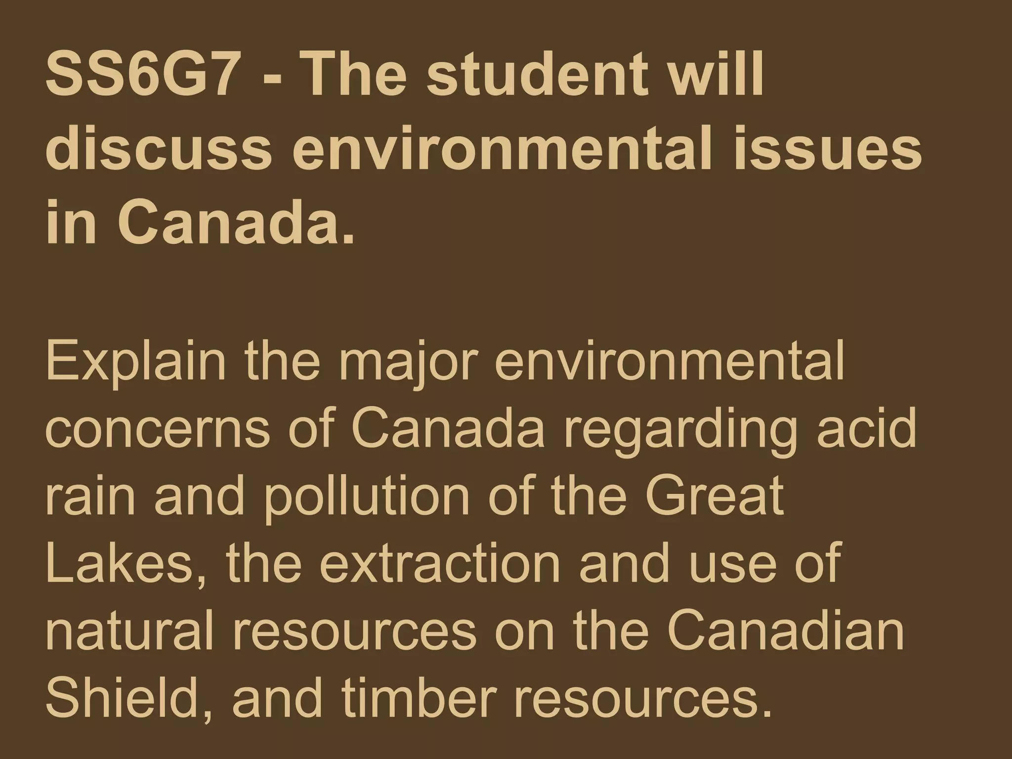 Canada_Environmental_Concerns.ppt | Environment | Science