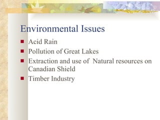 Canada Environmental Issues | PPT