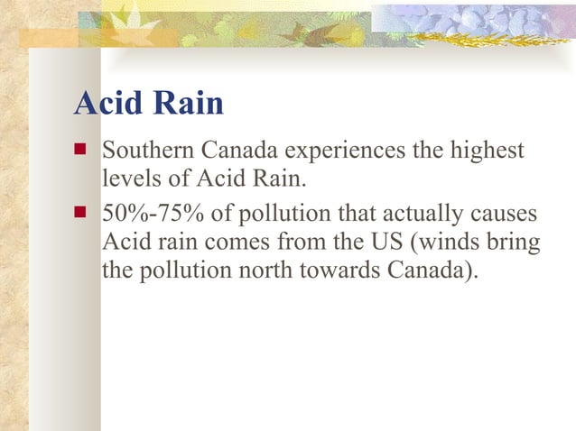 Canada Environmental Issues | PPT