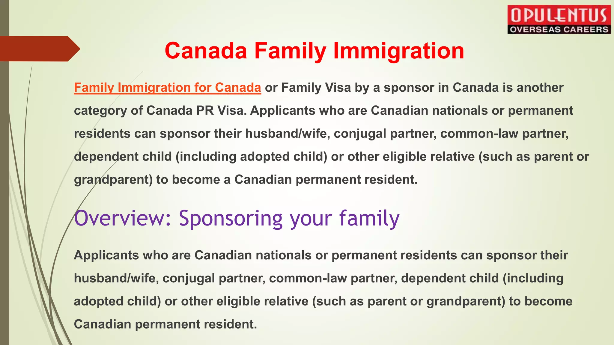 Canada family immigration | PPTX