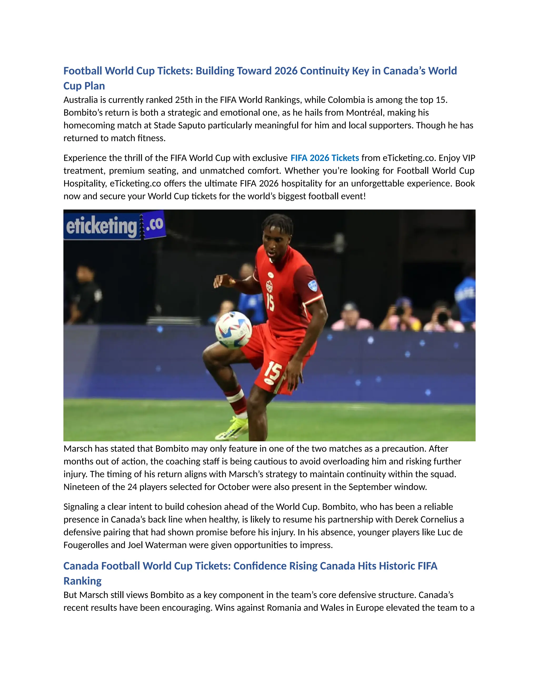 Canada Football World Cup Moose Bombito Returns as Canada Gears Up for ...