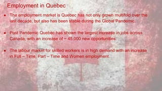 Canada for Newcomers - Economy and Employment | PPT