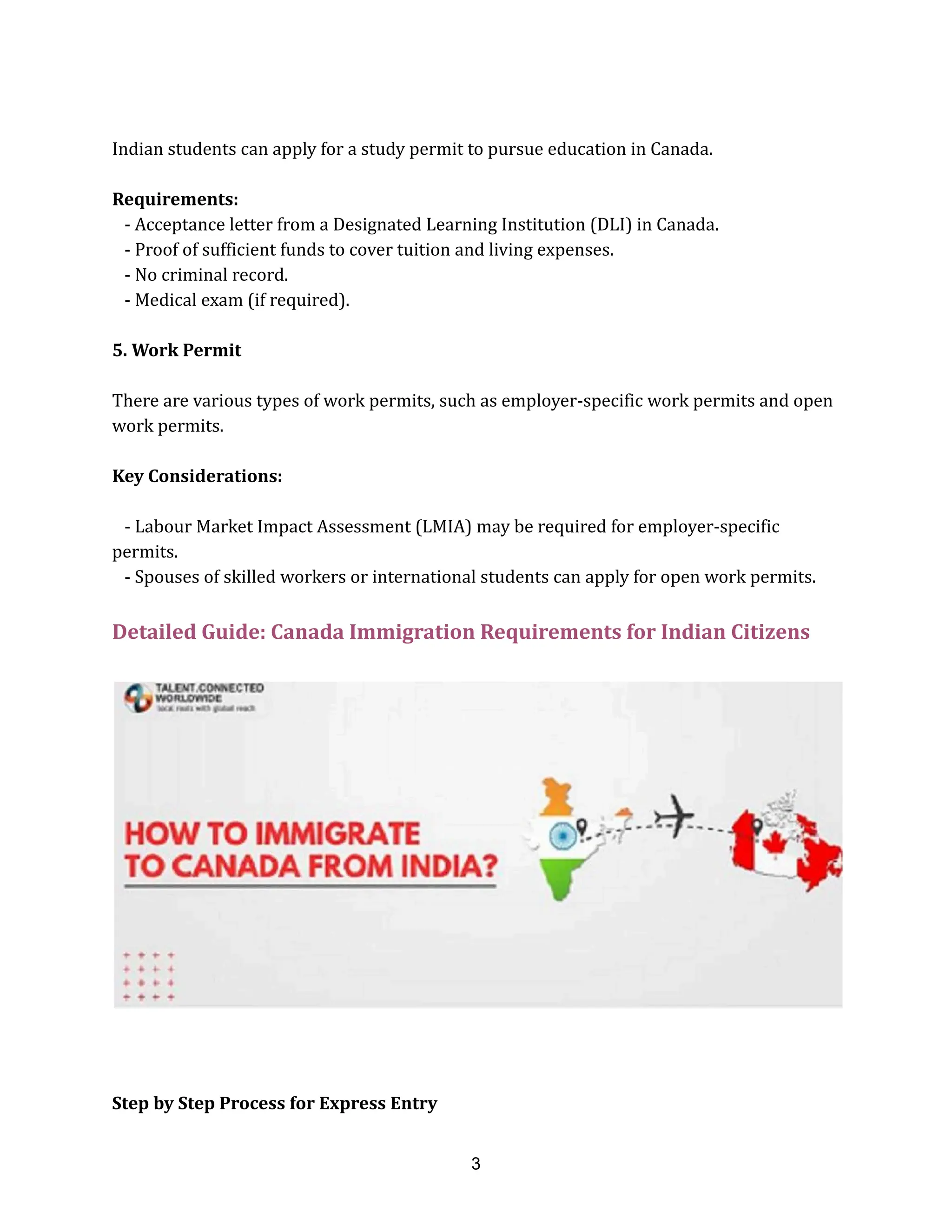 Canada Immigration Requirements for Indian Citizens | PDF