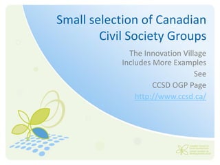CCSD OGP Innovation Village Presentation | PDF | Information Services ...
