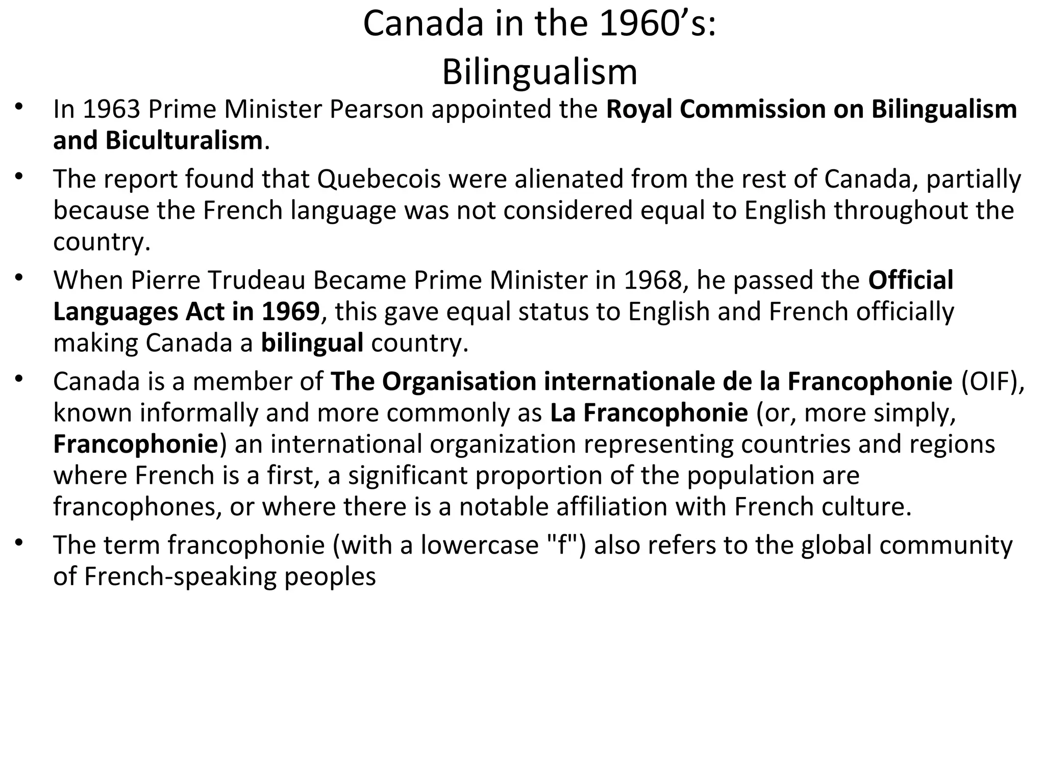 Canada in the 60s and 70s | PPT