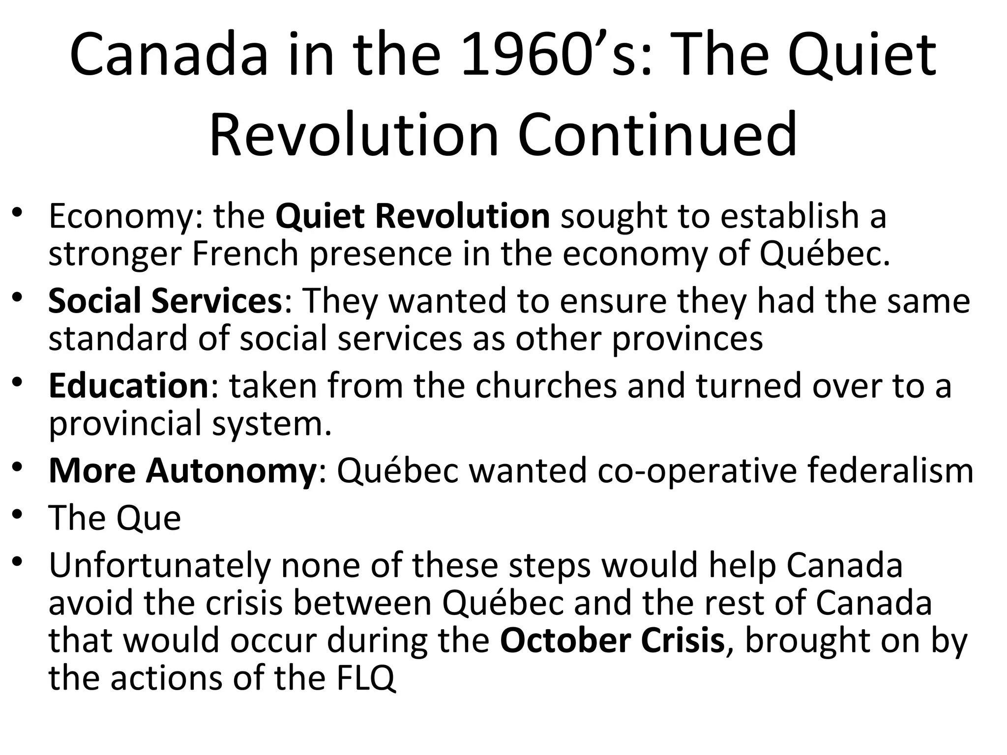 Canada in the 60s and 70s | PPT