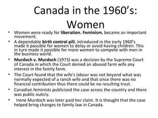 Canada in the 60s and 70s | PPT