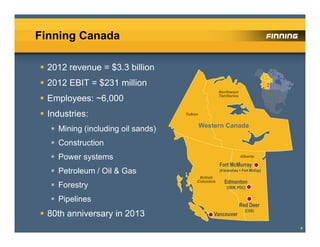 Finning Canada Investor Tour Presentations | PPT