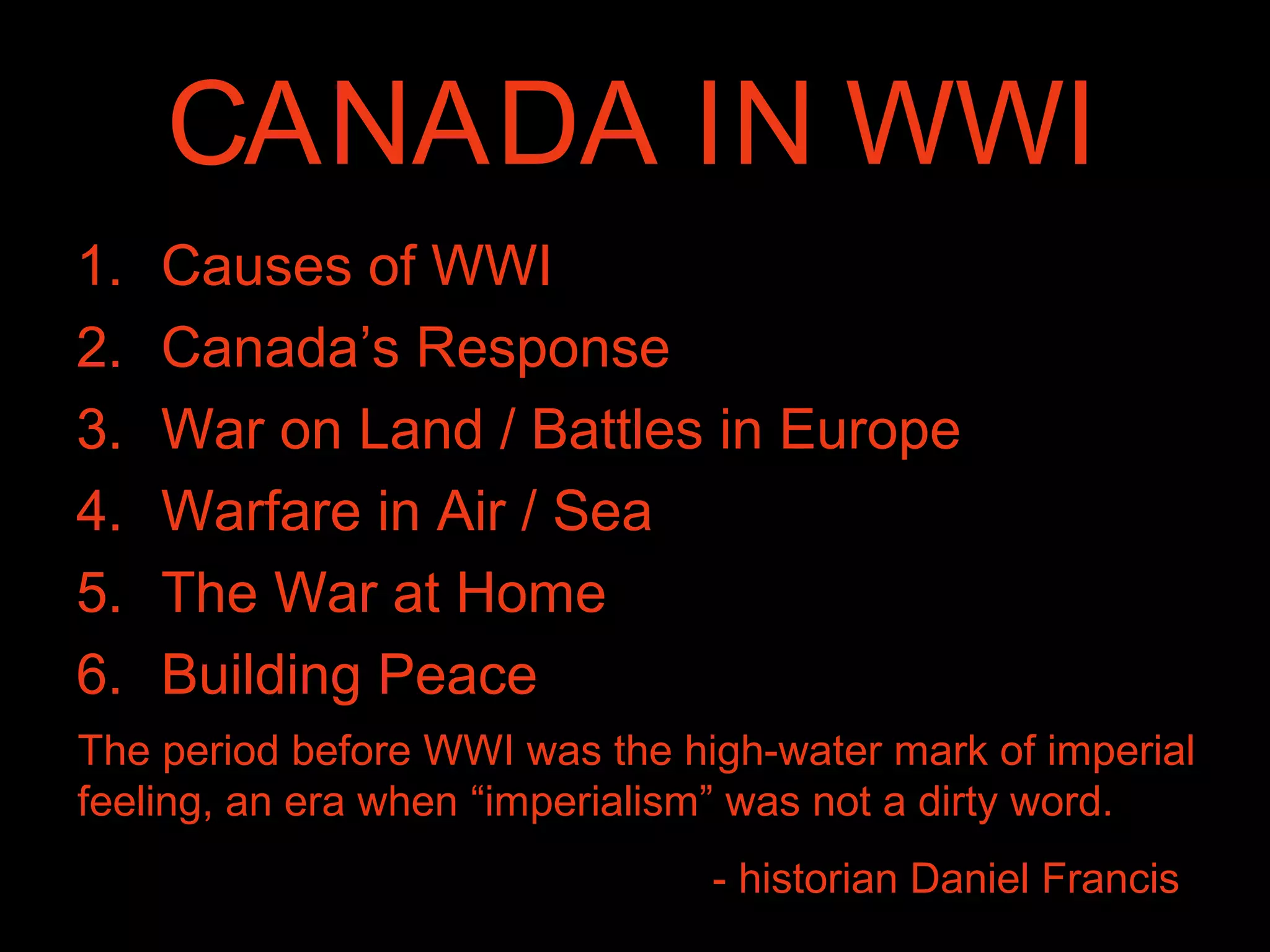 Canada in World War I | PPT